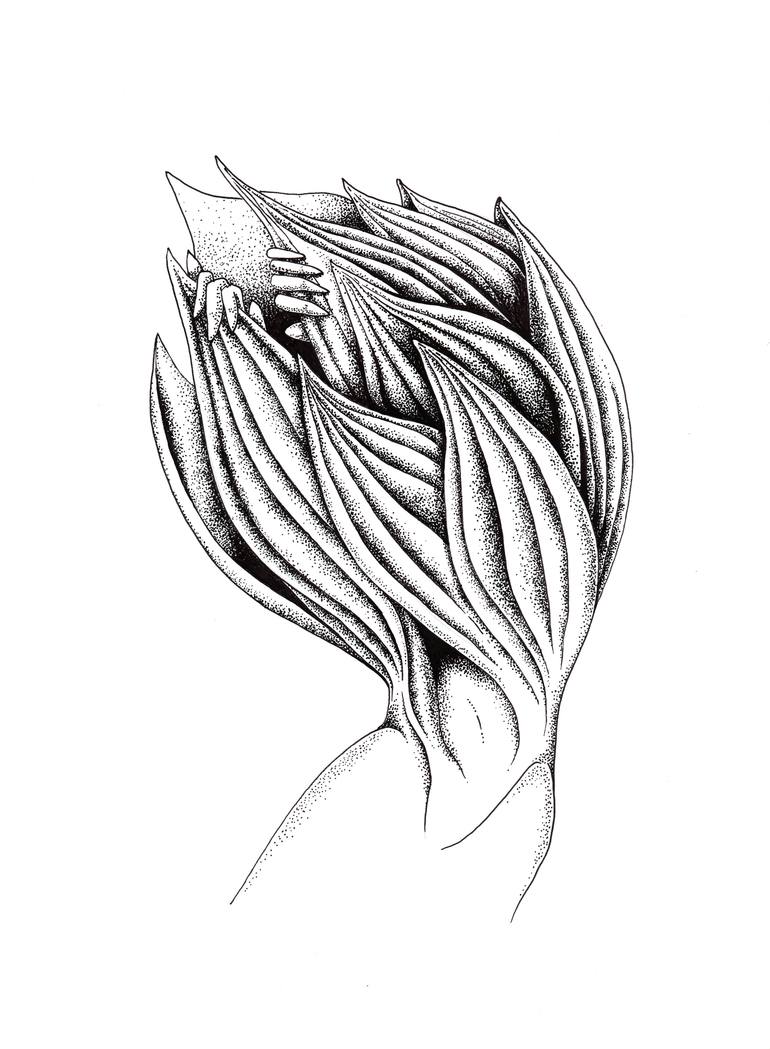 Inside. People are flowers. Graphics Drawing by Mary M | Saatchi Art