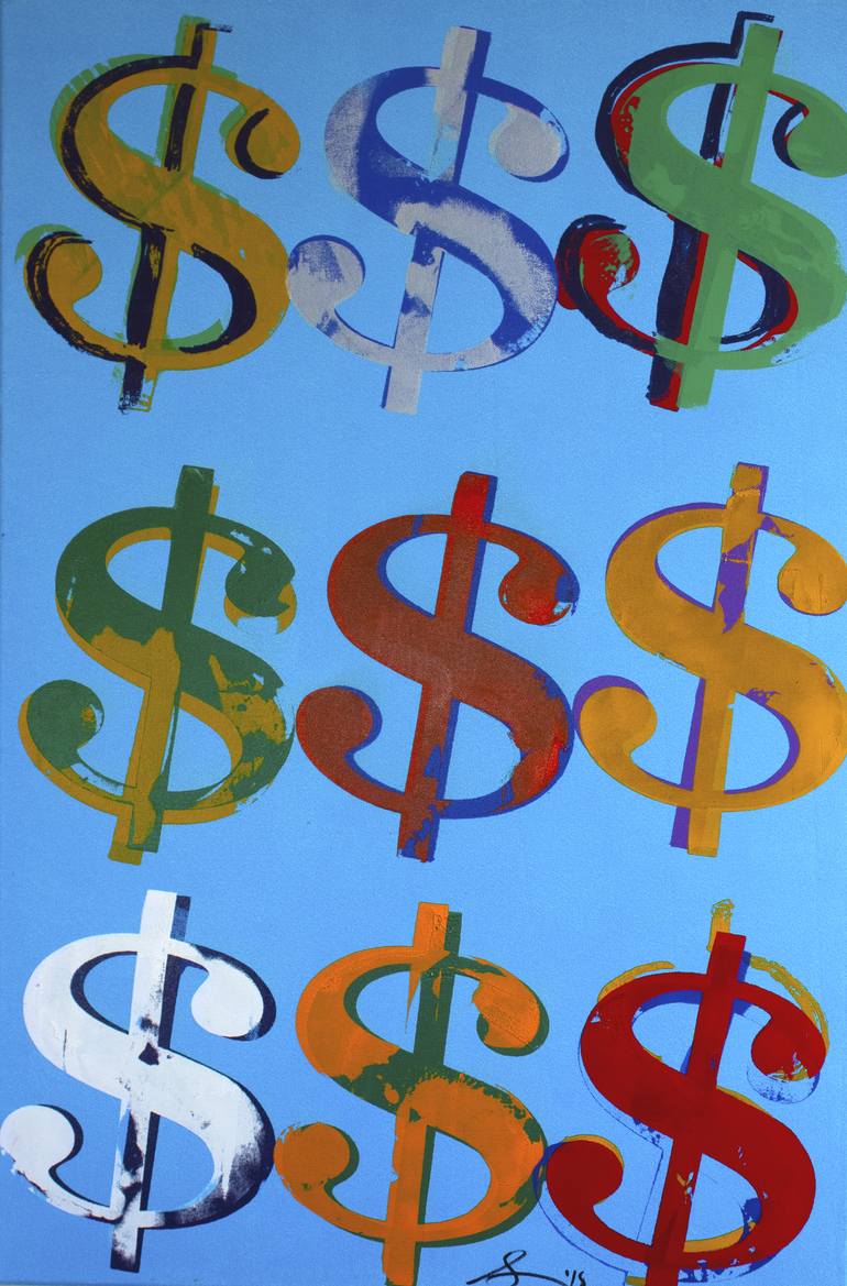 Blue Money Painting by DWAYNE WILBERT | Saatchi Art