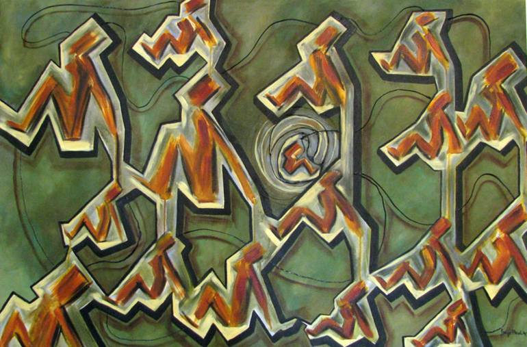 Interconnection Painting by Jorge Paula | Saatchi Art