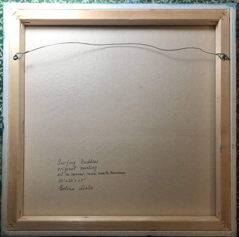 Surfing Buddies Painting by Galina Lintz | Saatchi Art