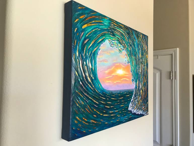 Golden Sunset Painting by Galina Lintz | Saatchi Art