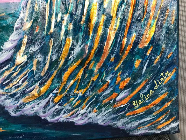 Golden Sunset Painting by Galina Lintz | Saatchi Art
