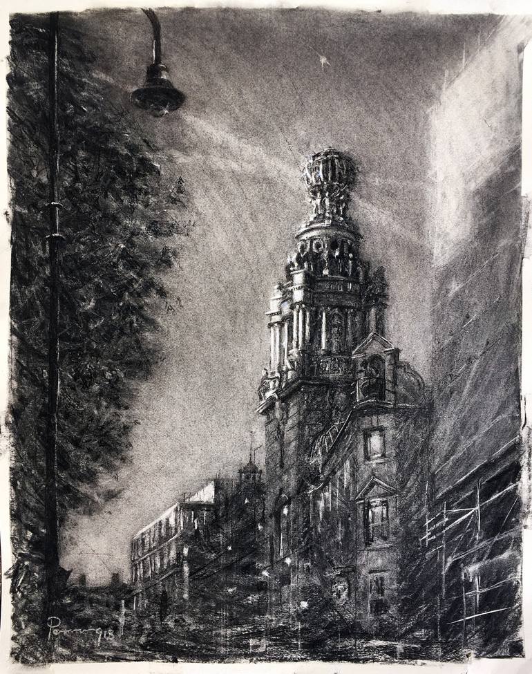 London Coliseum Drawing by Emma Perring | Saatchi Art