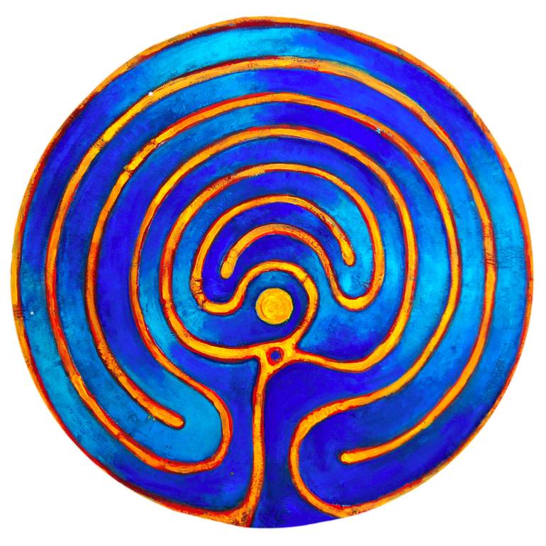 The Minotaurus labyrinth. Painting by Nina Ezhik | Saatchi Art