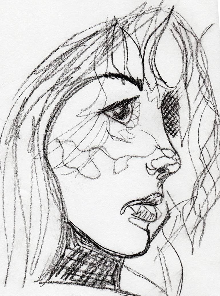 The Glance Drawing by Milly Thiringer | Saatchi Art