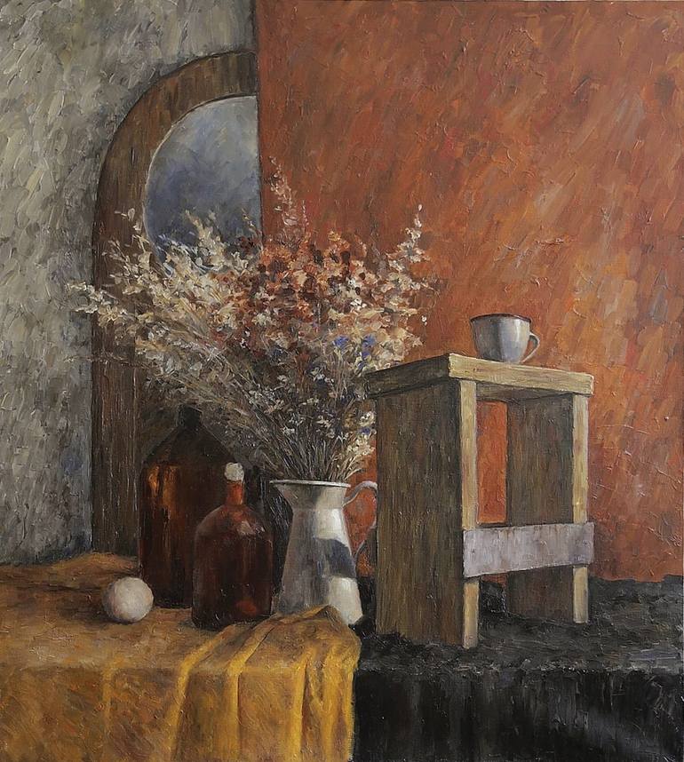 Rustic Still Life Painting by Tatiana Chepkasova | Saatchi Art