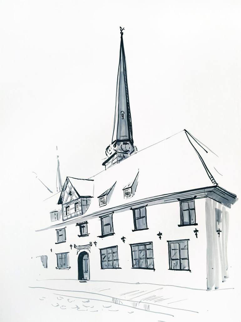 The Perfect Riga Drawing by Olha Andreichyn | Saatchi Art