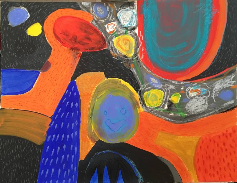 Night at the Zoo Painting by Jane Wenstrand | Saatchi Art