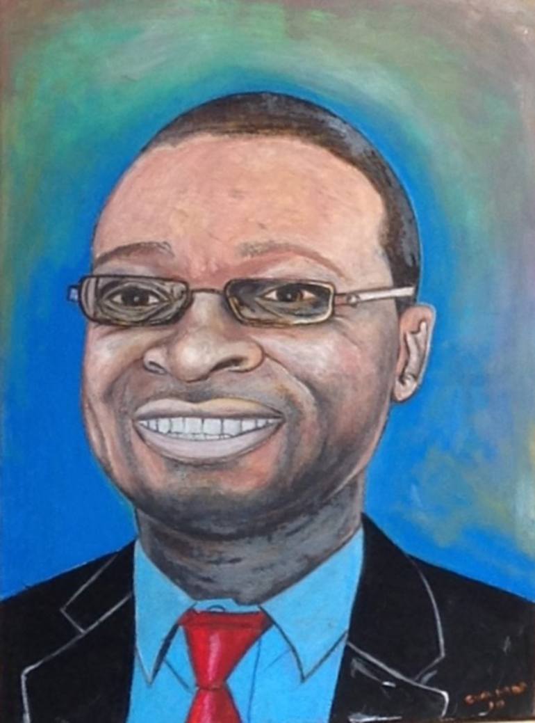 Prof Amon Murwira (Commissioned) Painting by Mike Chaumba | Saatchi Art