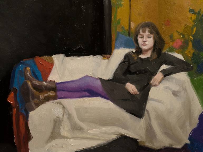 Audrey on a Sunday Painting by Ocean Quigley | Saatchi Art