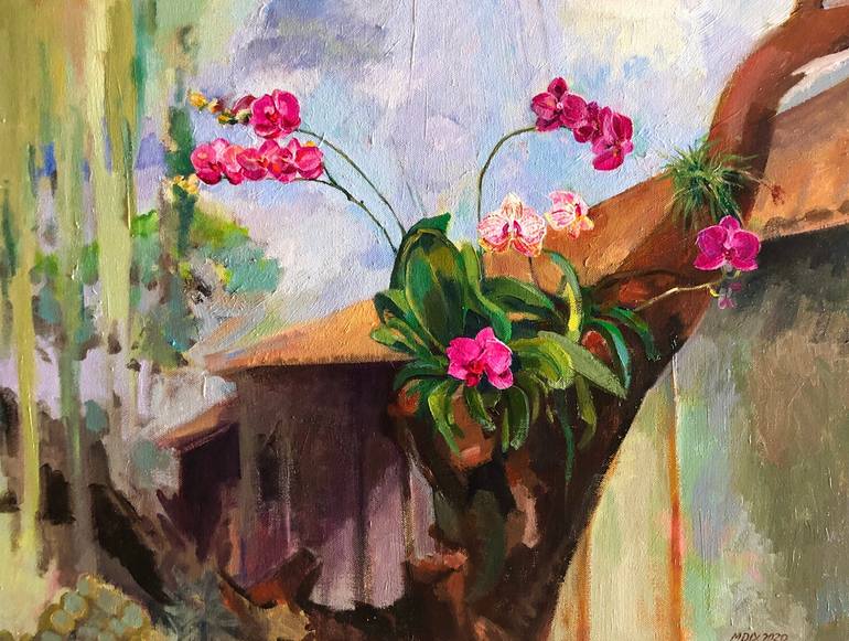 Eleven Orchids Painting by Monica Dix | Saatchi Art