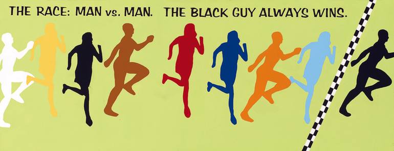 The Race-Man vs Man... Painting by Anthony T Johnson | Saatchi Art