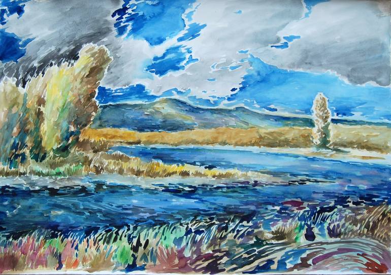 landscape #12 Painting by Tony Balak | Saatchi Art