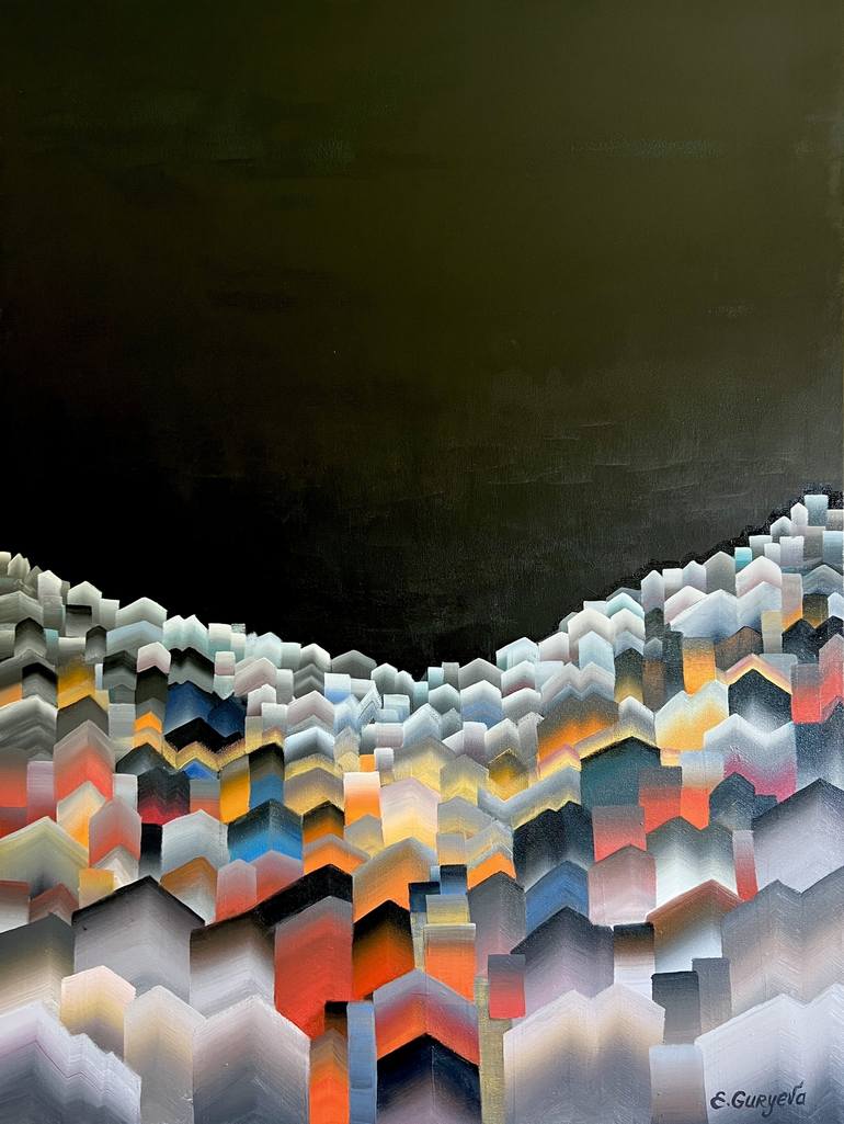 Geothermal energy Painting by Elena Guryeva | Saatchi Art