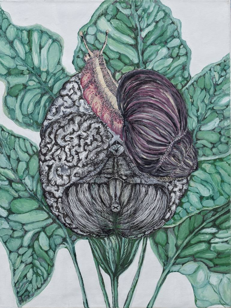 The Brain and the Snail Painting by Iryna Larycheva | Saatchi Art