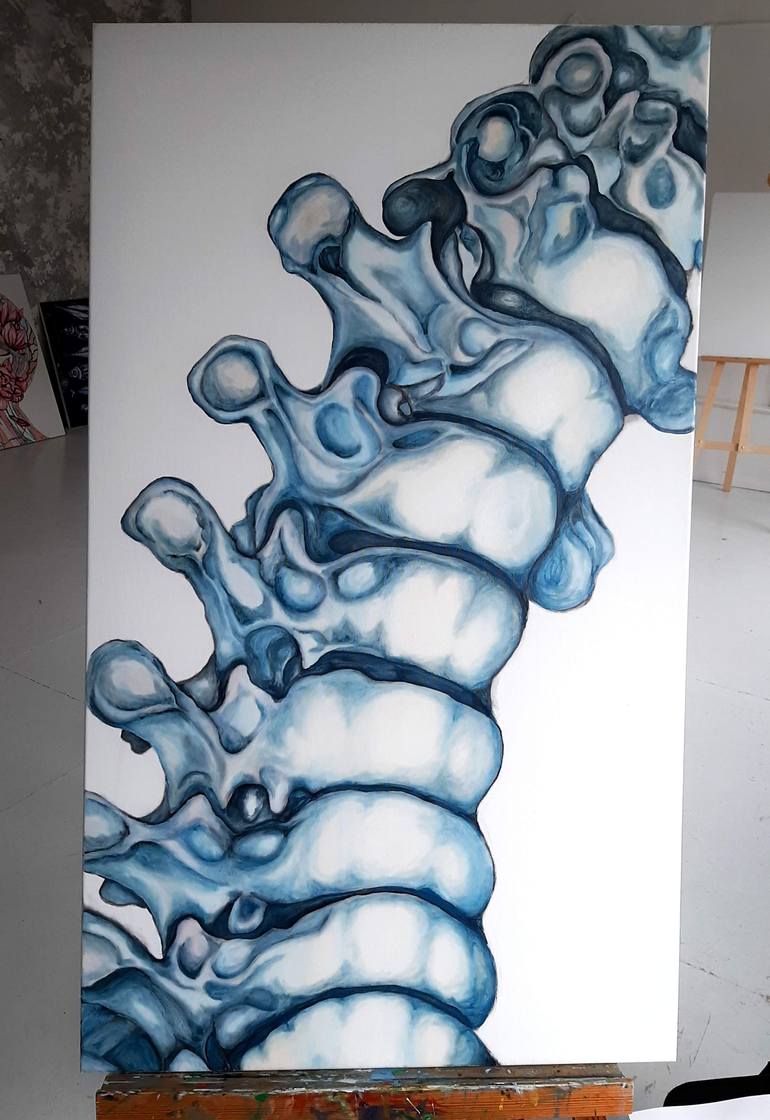 Blue Base Painting by Iryna Larycheva | Saatchi Art