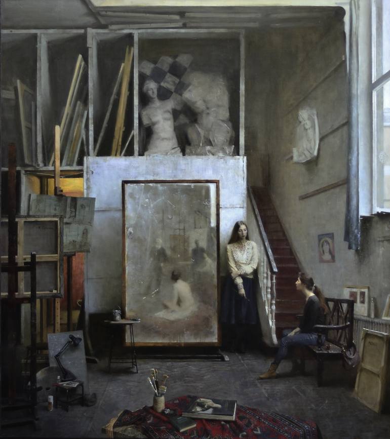 Art studio Painting by Ksenya Istomina | Saatchi Art