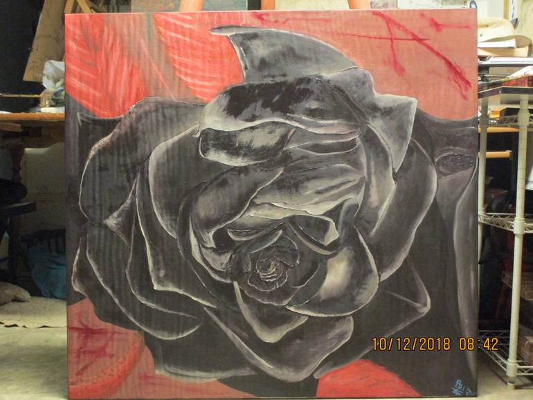 Black Rose Painting by William Axsom | Saatchi Art