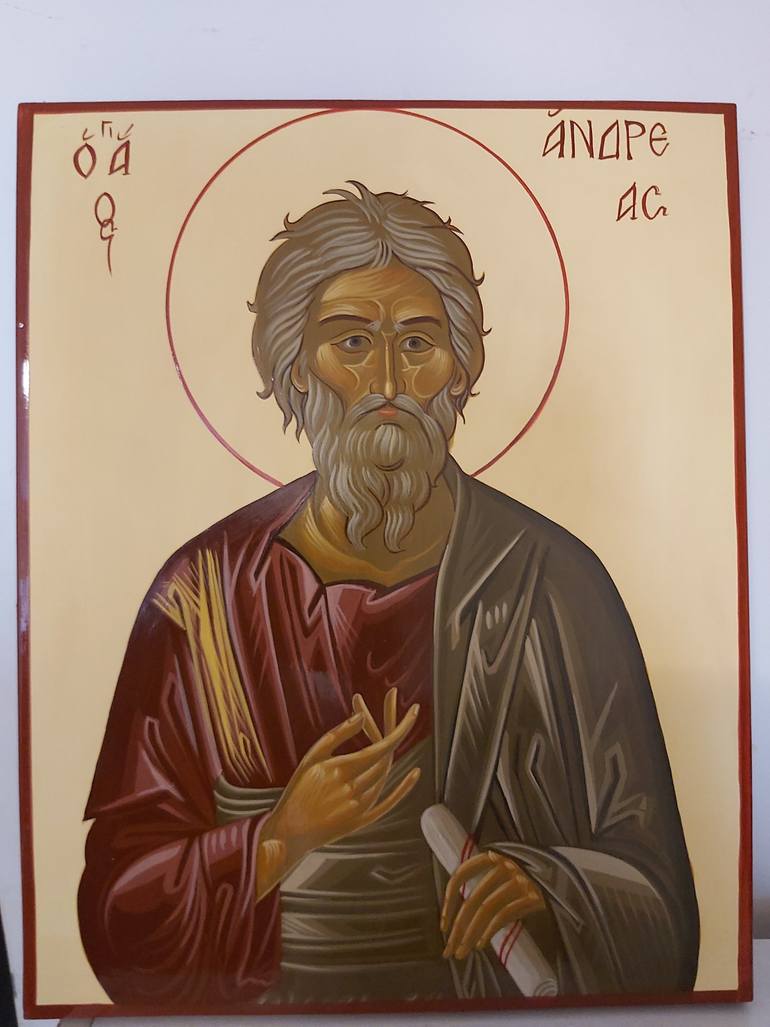 Saint Andrew the Apostole Painting by Vasile Drăgan | Saatchi Art