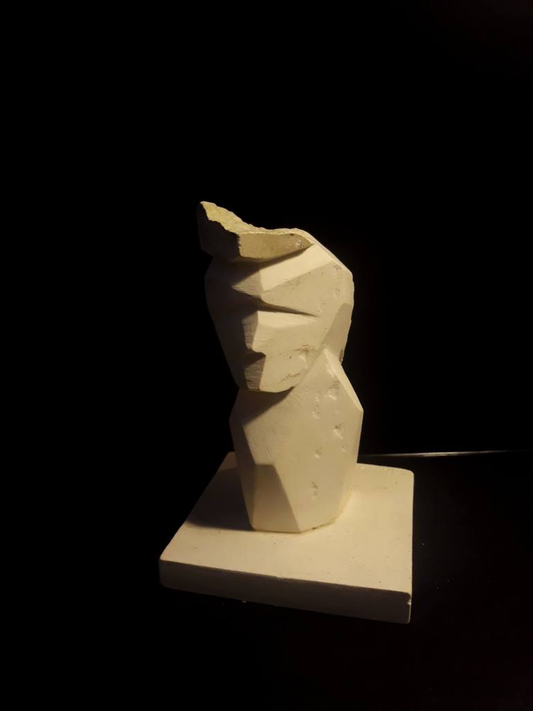 Cubist self-portrait Sculpture by Angelo Lotti | Saatchi Art