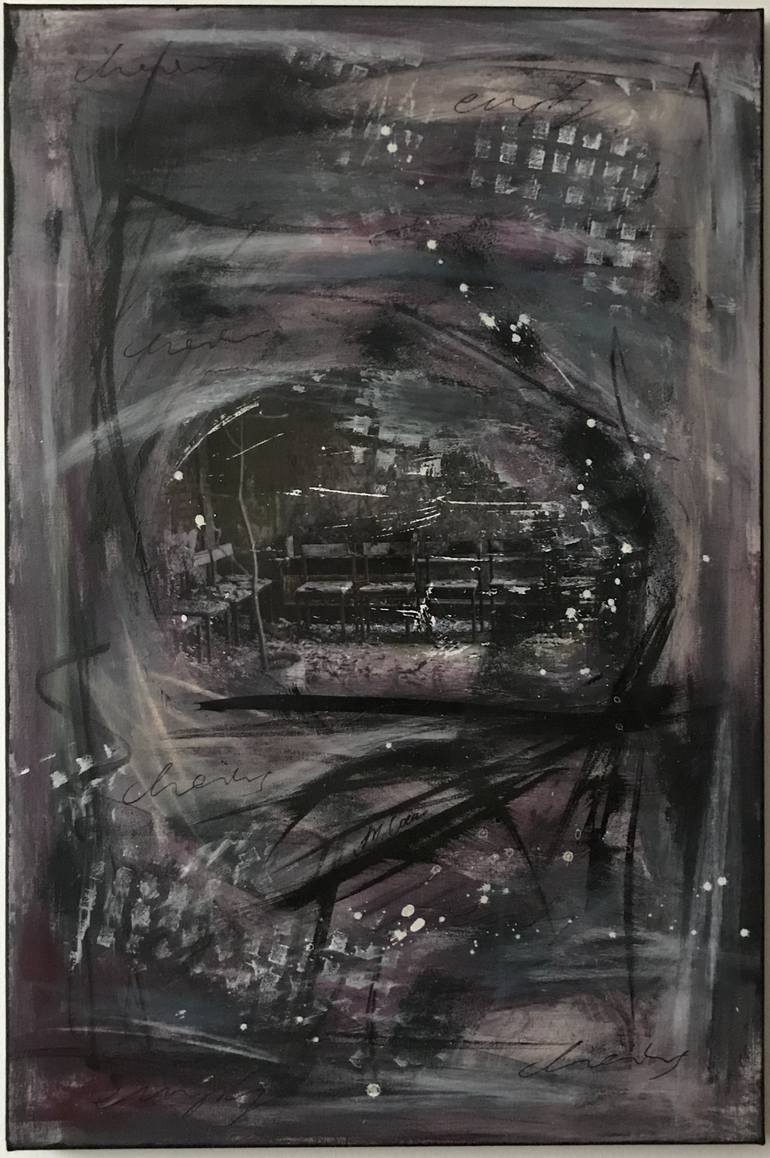 Empty chairs Painting by Mathilda Modern Art | Saatchi Art