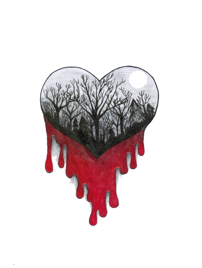 the heart of loneliness Drawing by Ilze Cerina | Saatchi Art