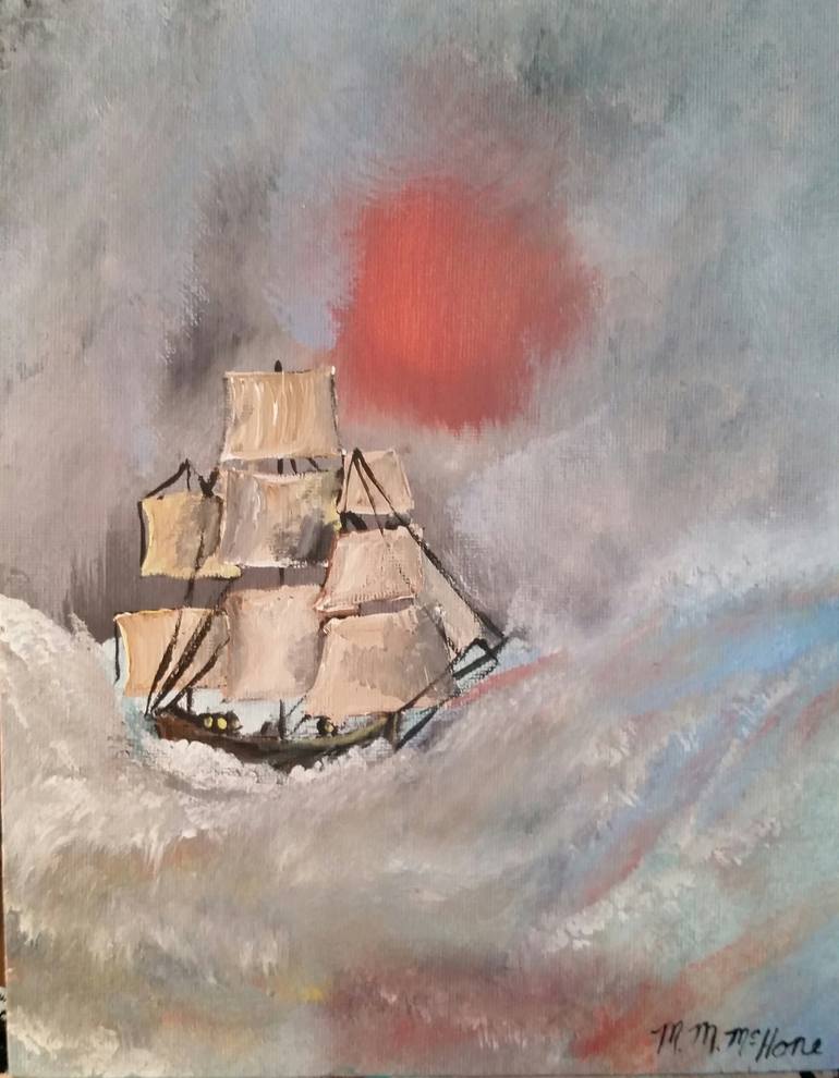 Lost at sea Painting by Marce Mchone | Saatchi Art