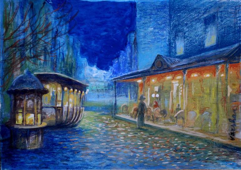 Old Tbilisi. Sharden str. Painting by Malkhaz Varshanidze | Saatchi Art
