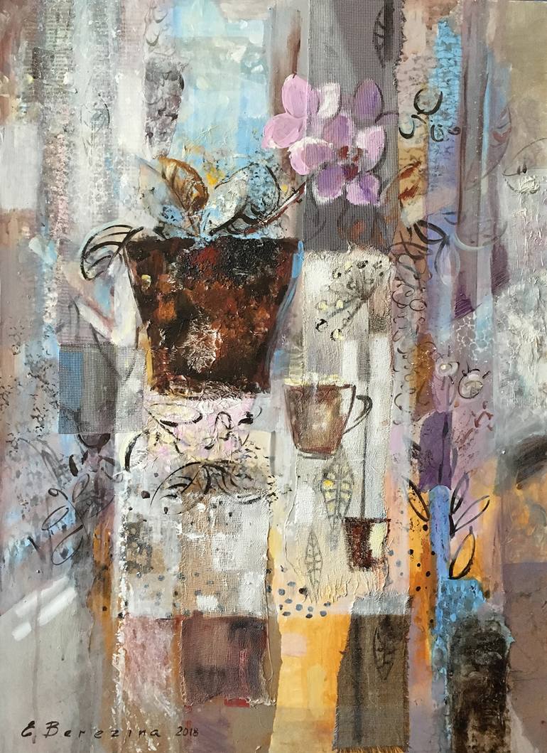 Morning frappe Collage by Elena Berezina | Saatchi Art