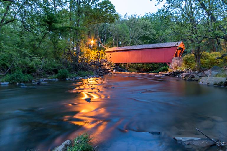 Jericho Covered Bridge Photography by Aaron Craven | Saatchi Art