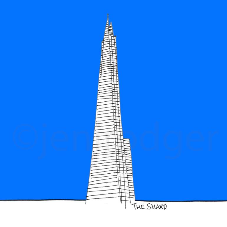 The Shard Drawing by Jeni Amos Rodger | Saatchi Art
