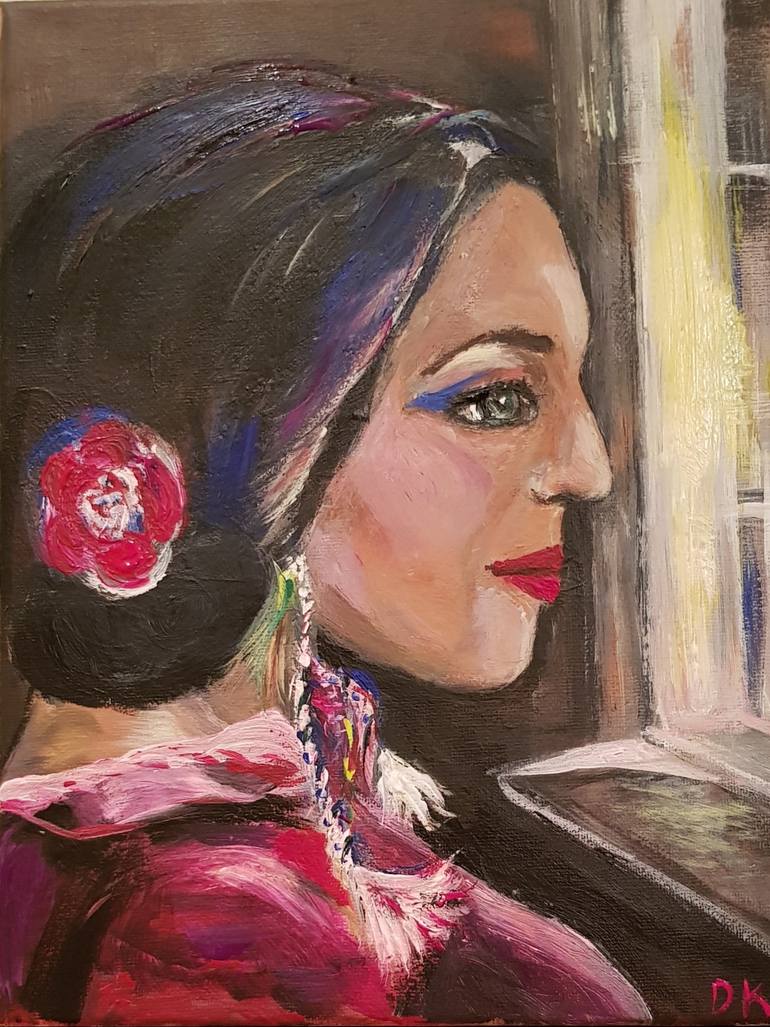 Touched By A Spirit Painting by Debbie Kalavrezou | Saatchi Art