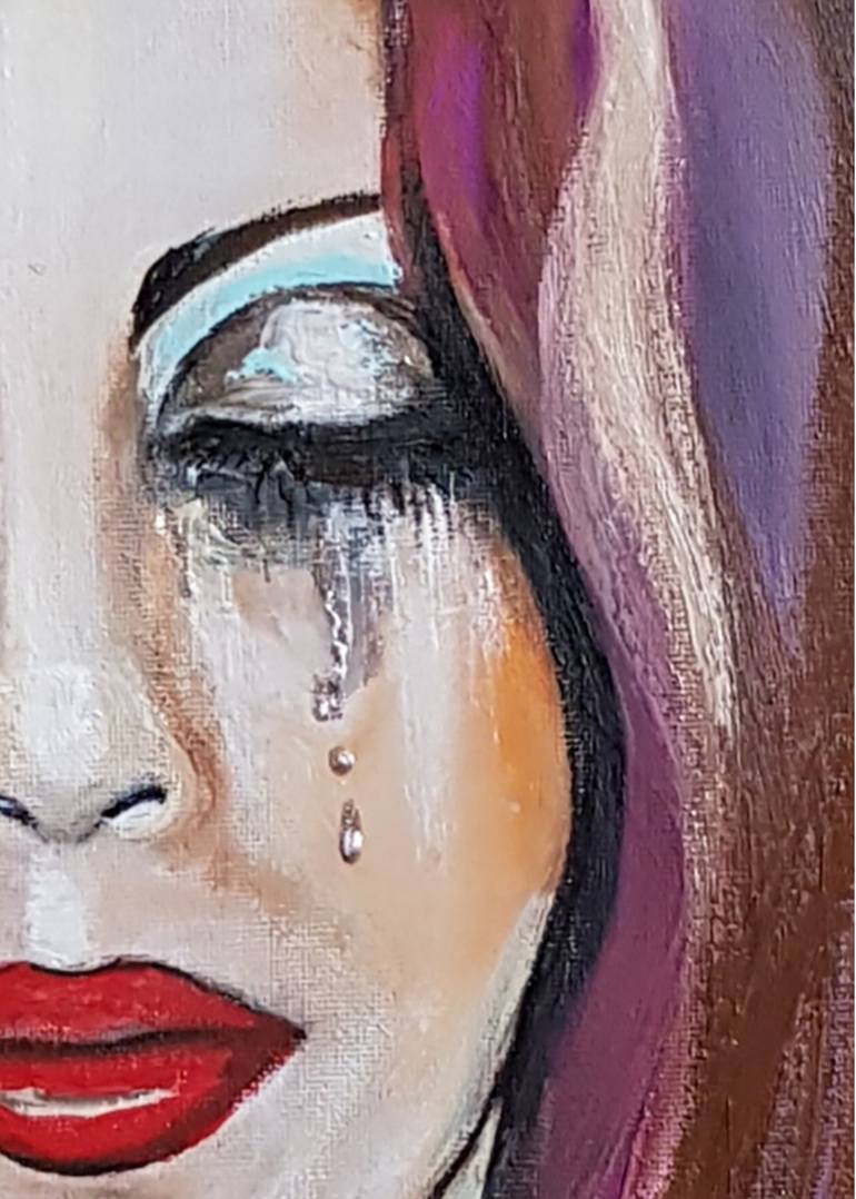 Tear Drops Painting by Debbie Kalavrezou | Saatchi Art