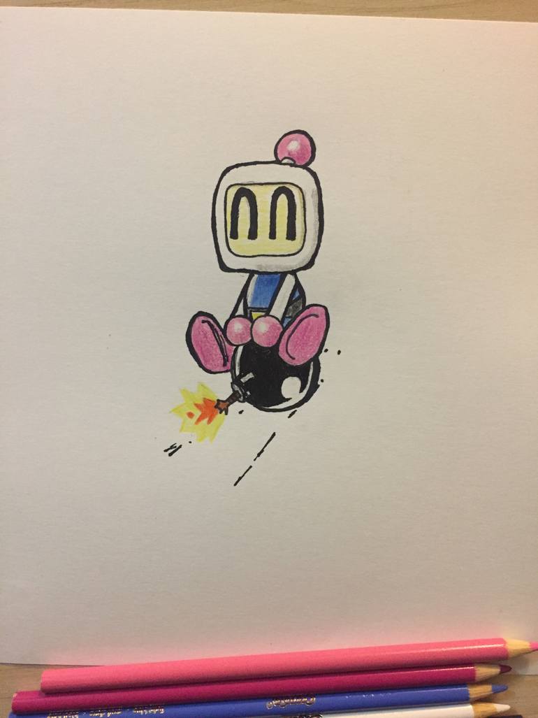Bomberman Drawing by Josh Walters | Saatchi Art