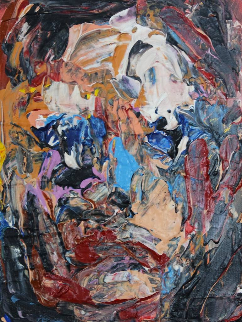 Abstract Expresstionist Face 402 Painting by Eraclis Aristidou ...