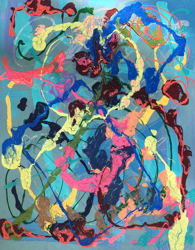 Blue Tango Painting by Marlene Affeld | Saatchi Art