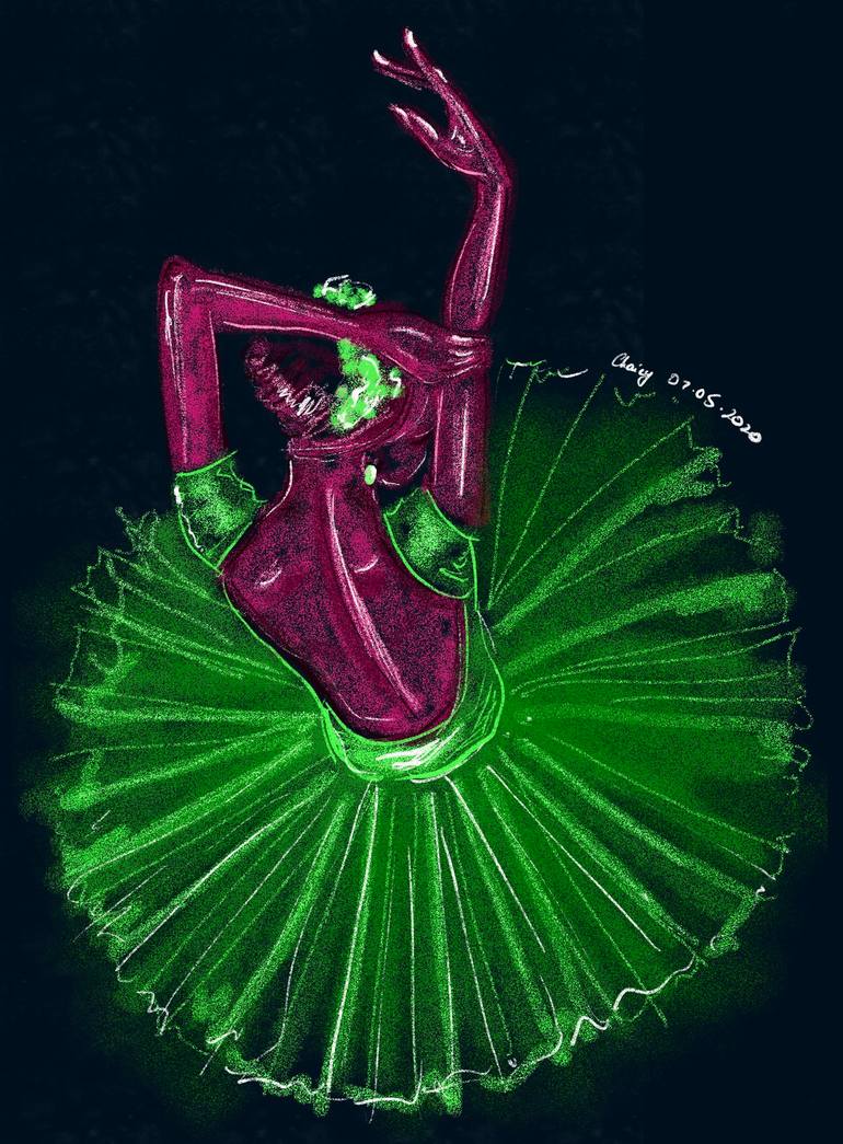 Sway - Ballet Dancer Mixed Media by Chaithra M | Saatchi Art