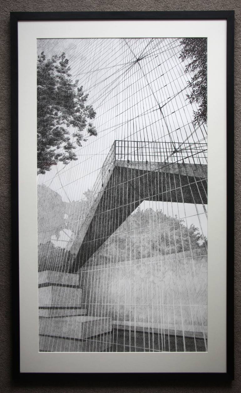 Snowdon Aviary Drawing by Tom Mole | Saatchi Art