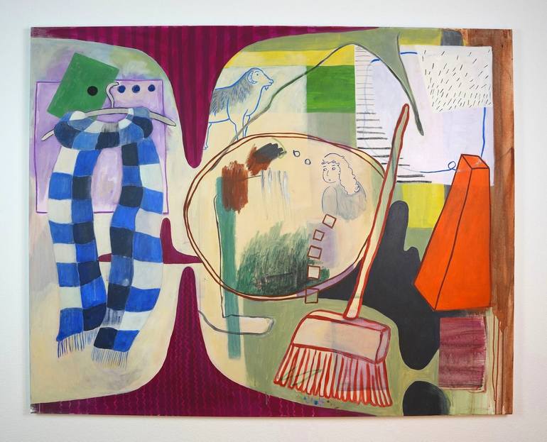 A Rectangular Brain Painting by Abby Zhang | Saatchi Art