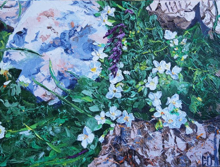 Tenderness in the mountains. Painting by Julia Good | Saatchi Art