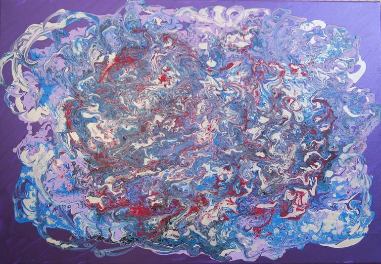 Purple FFF Painting by Lenka Lesay | Saatchi Art