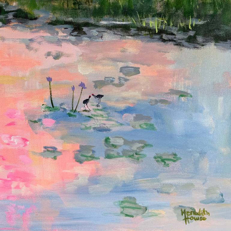 Kakadu Jacana Sunset Painting by Meredith Howse | Saatchi Art
