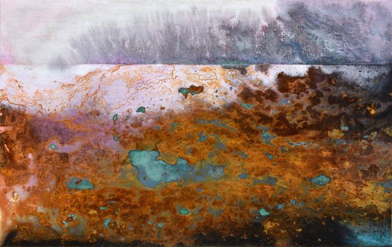 Rust landscape Painting by Milena Nicosia | Saatchi Art