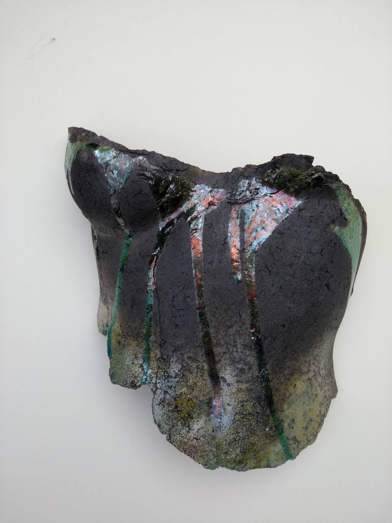 Raku Torso Small Sculpture by Monique Robben | Saatchi Art