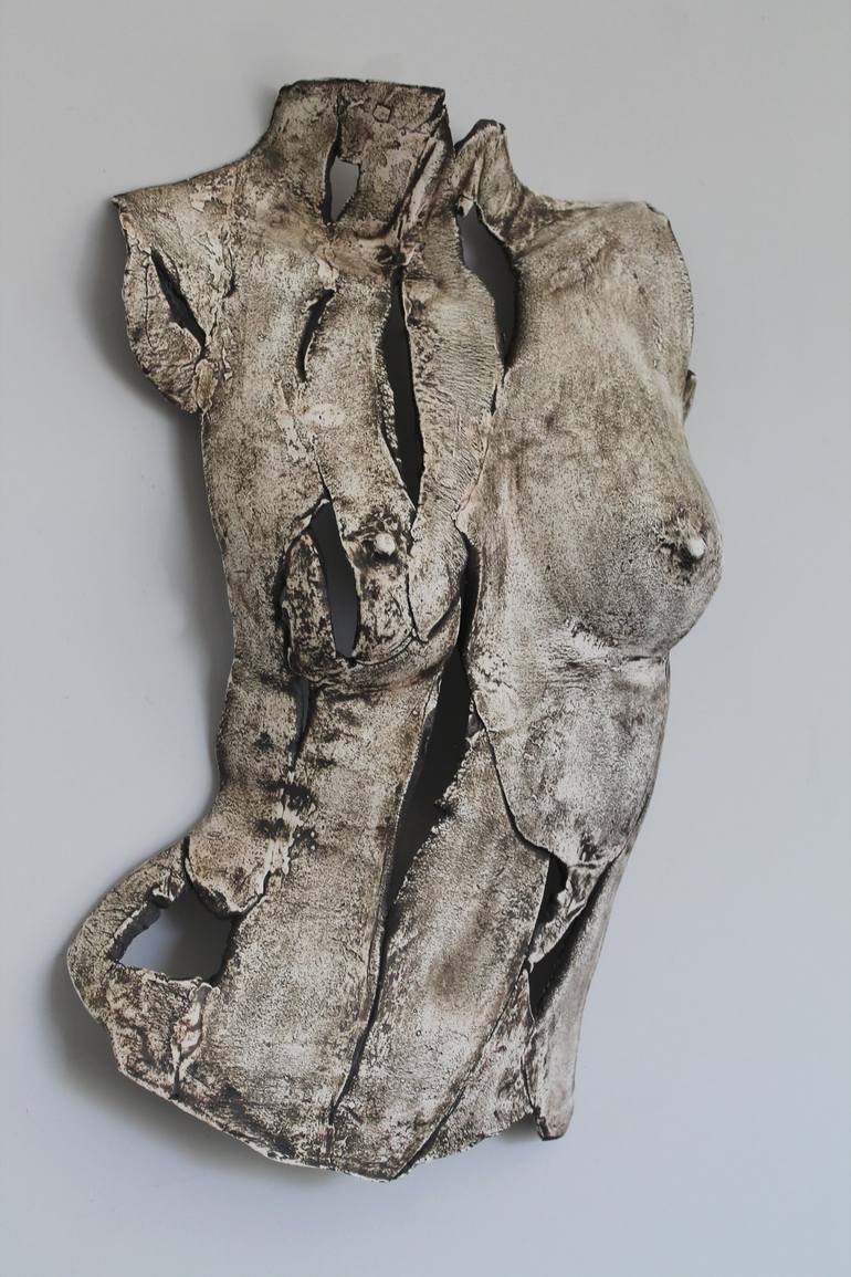 White China Clay Torso 4 Sculpture by Monique Robben | Saatchi Art