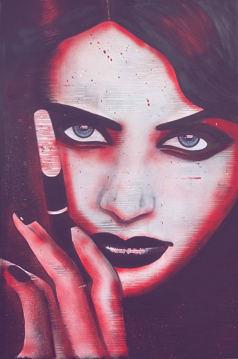 Party Girl (U2) Painting by Joana Ribeiro Da Silva | Saatchi Art