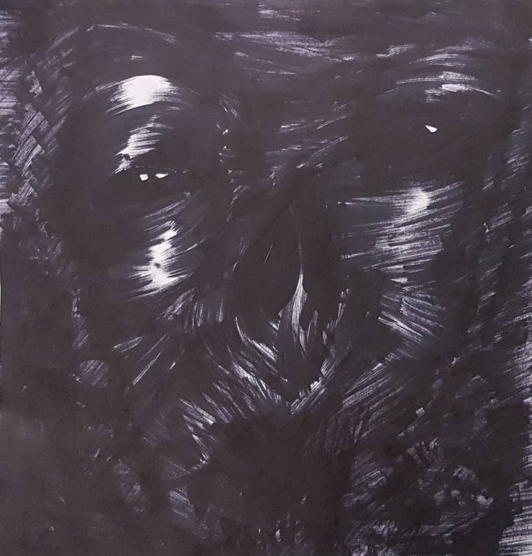 dull skull Painting by Viktor Terentyev | Saatchi Art