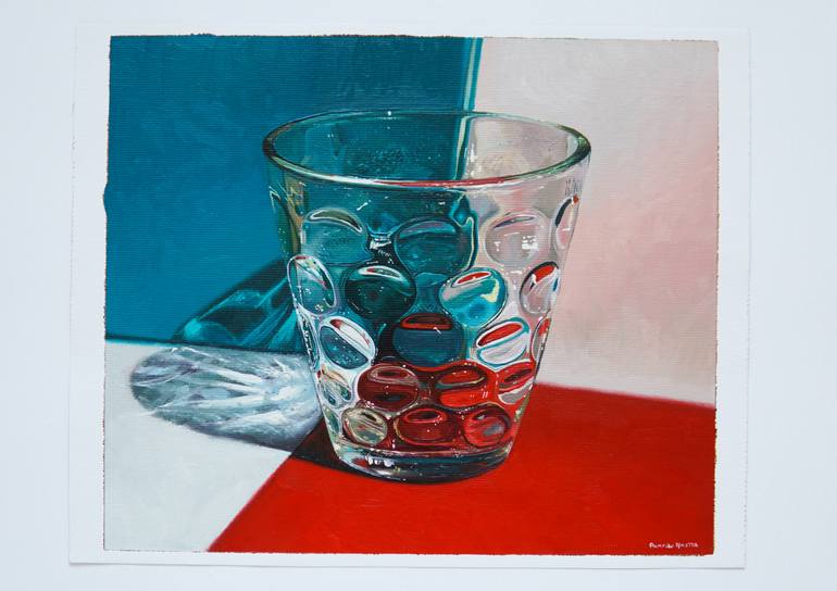 Realistic art - Pure glass in bright still life Painting by Nastya ...