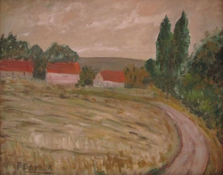 Landscape near Fresselines Painting by Ferran Gomila | Saatchi Art