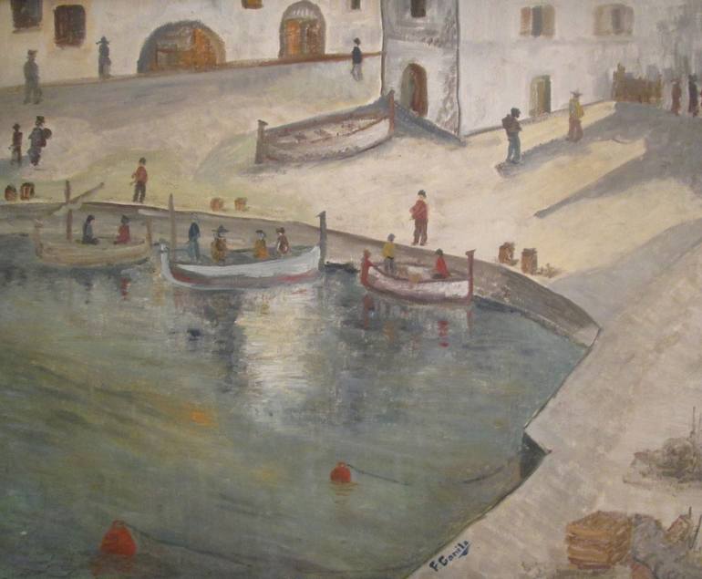 Little harbour Painting by Ferran Gomila | Saatchi Art